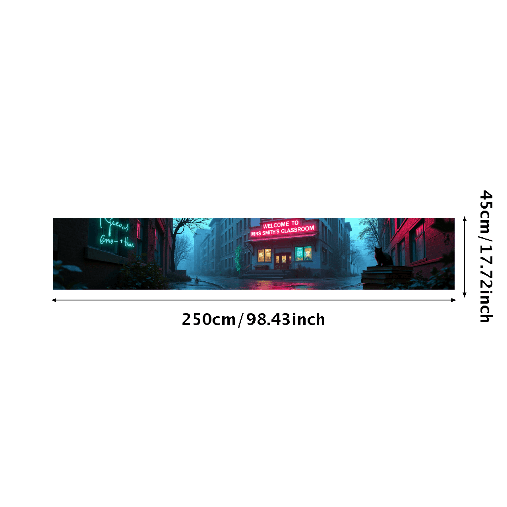 LUUFILx Neon Style Welcome Banner for Mrs Smiths Classroom Theme ...