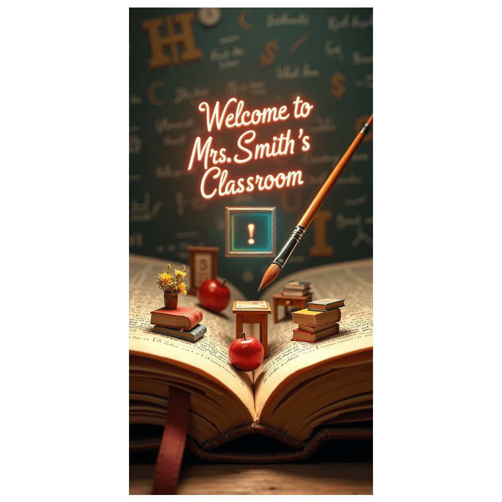 LUUFILx Neon Style Welcome Banner for Mrs Smiths Classroom Theme ...