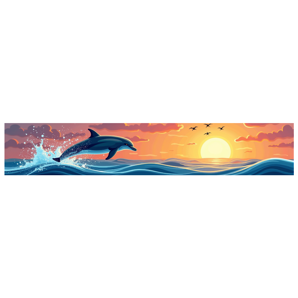 LUUFILx Ocean Sunset Dolphin Backdrop Banner for Beach Party ...