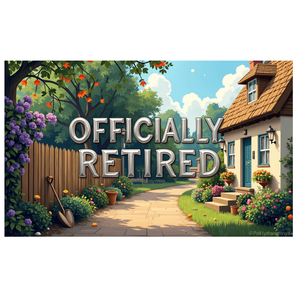 LUUFILx Officially Retired Banner Outdoor Garden Party Decorations ...