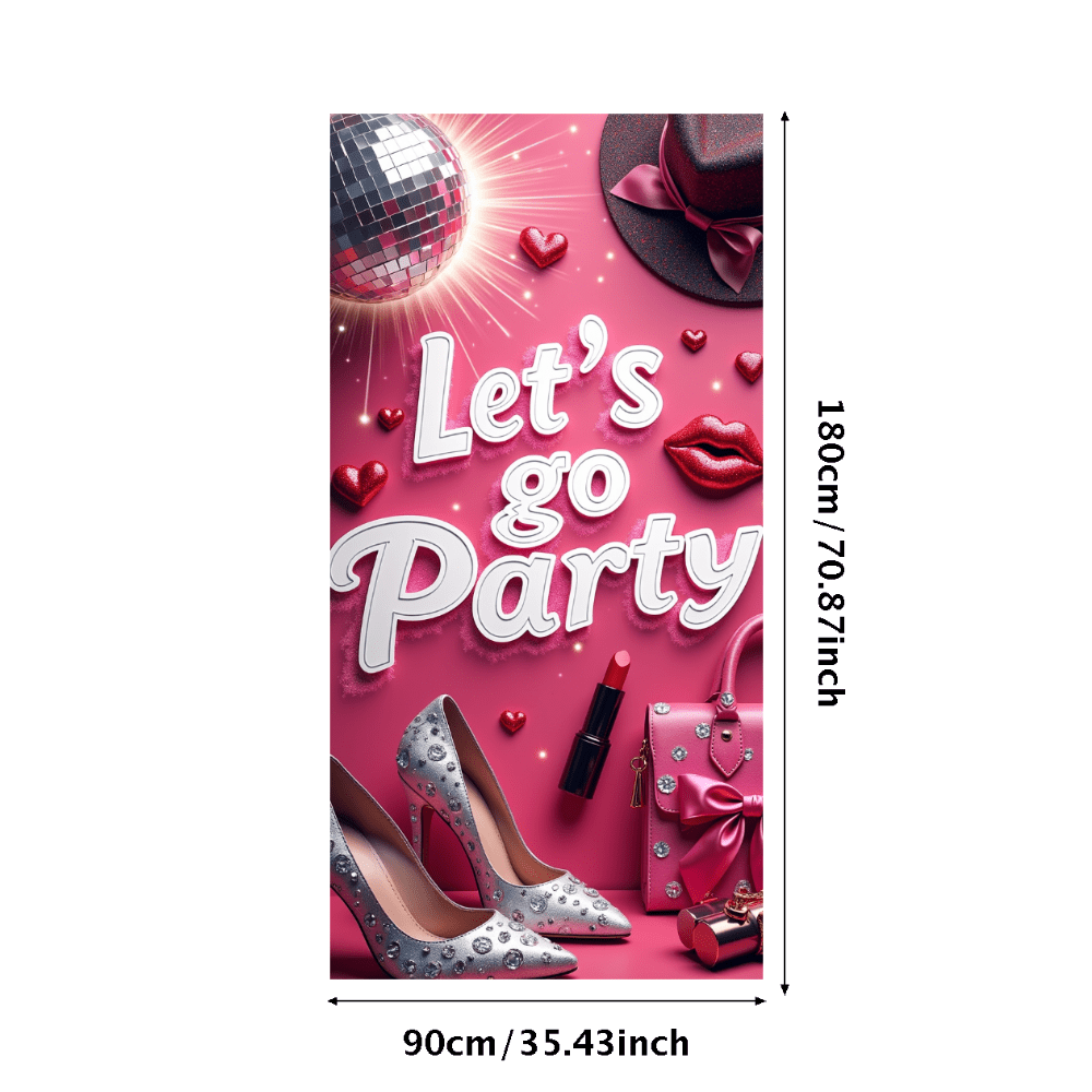 LUUFILx Party Banner Let's Go Party Backdrop Sparkling Disco Ball High ...