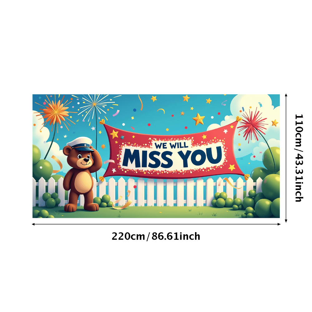 LUUFILx Patriotic Themed Banner with Star Accents and Fireworks ...