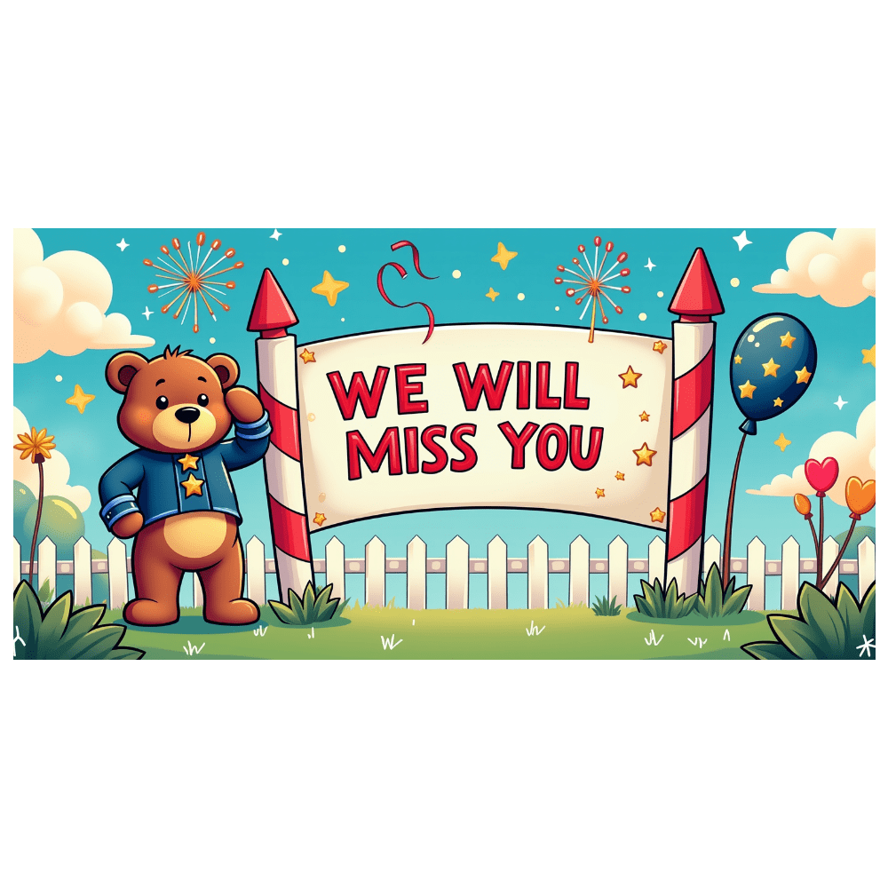 LUUFILx Patriotic Themed Banner with Star Accents and Fireworks ...