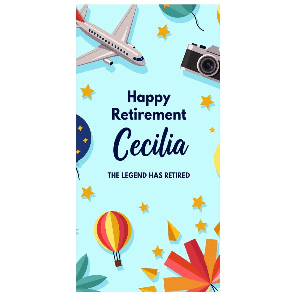 LUUFILx Personalized Retirement Banner with Airplane Camera Balloon ...