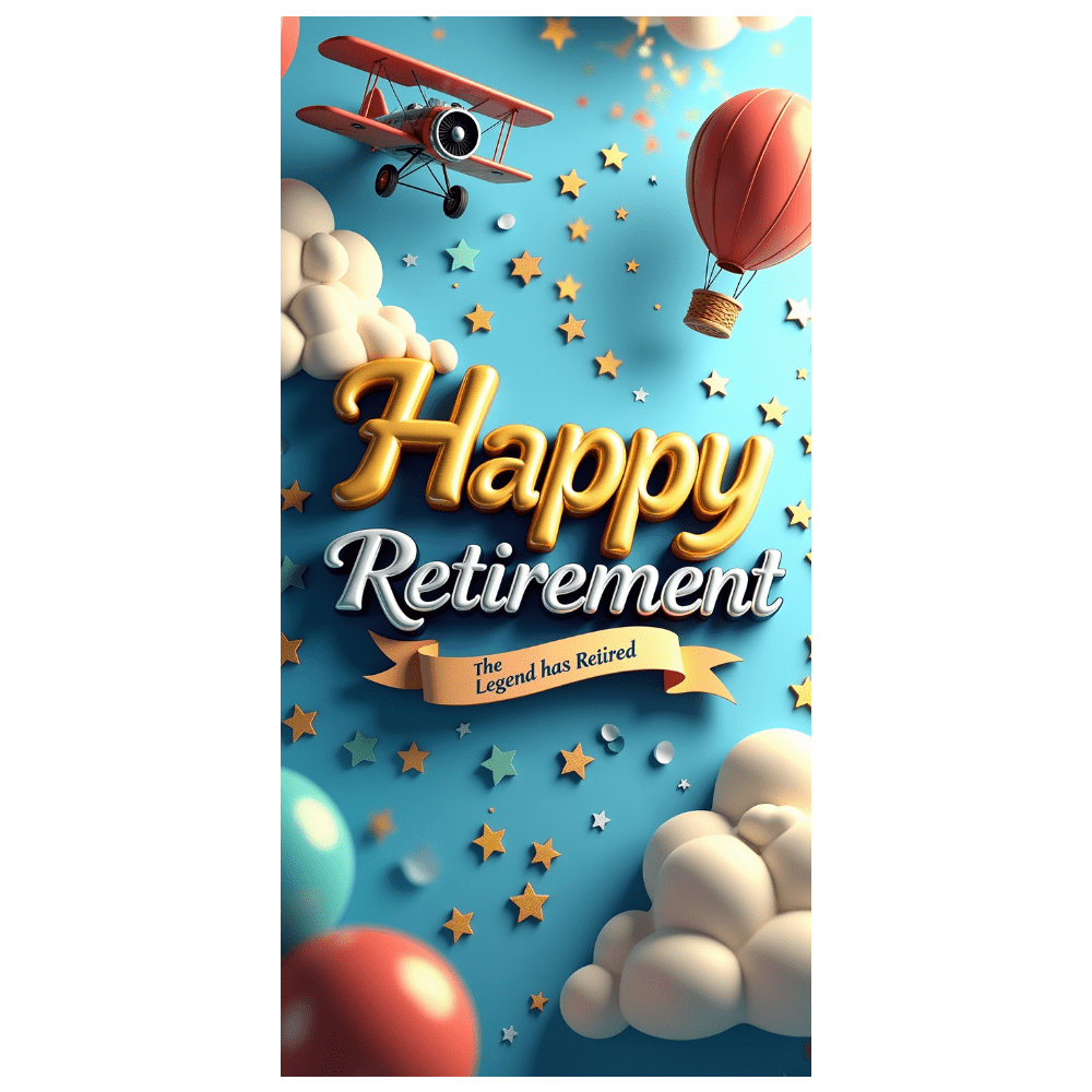 LUUFILx Personalized Retirement Banner with Airplane Camera Balloon ...