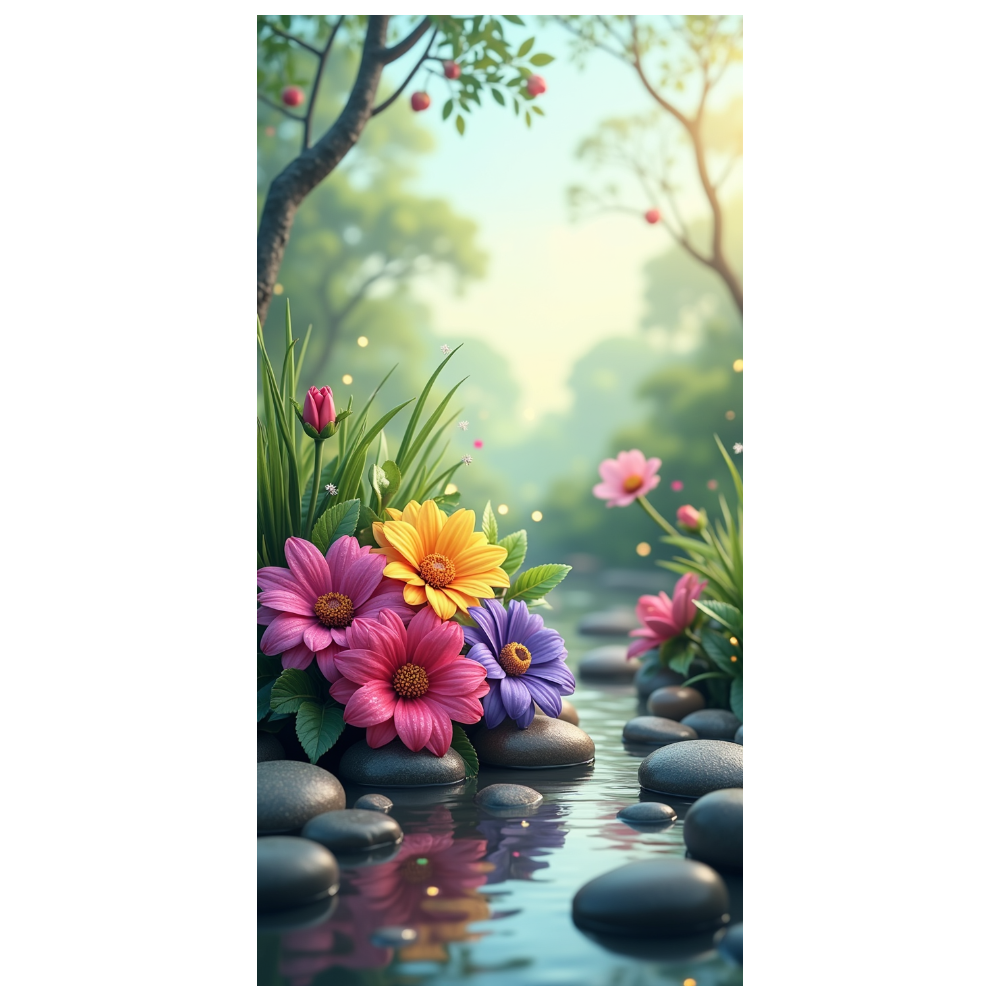 LUUFILx Pink Orchid Floral Banner Decoration Backdrop Photography Props ...