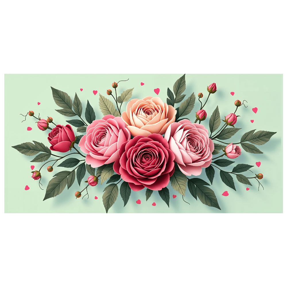 LUUFILx Pink Orchid Floral Banner Decoration Backdrop Photography Props ...