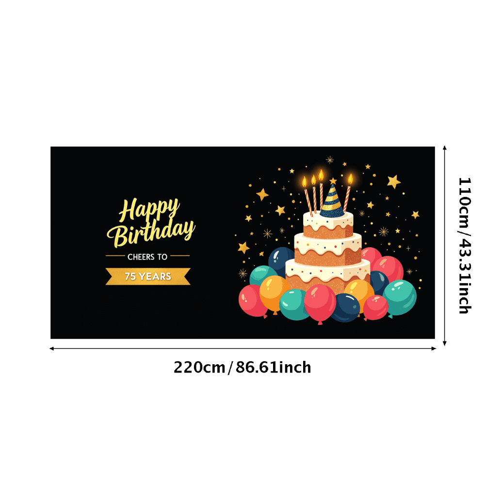 LUUFILx Pixel Style Happy Birthday Banner with Party Hat Cake Design ...