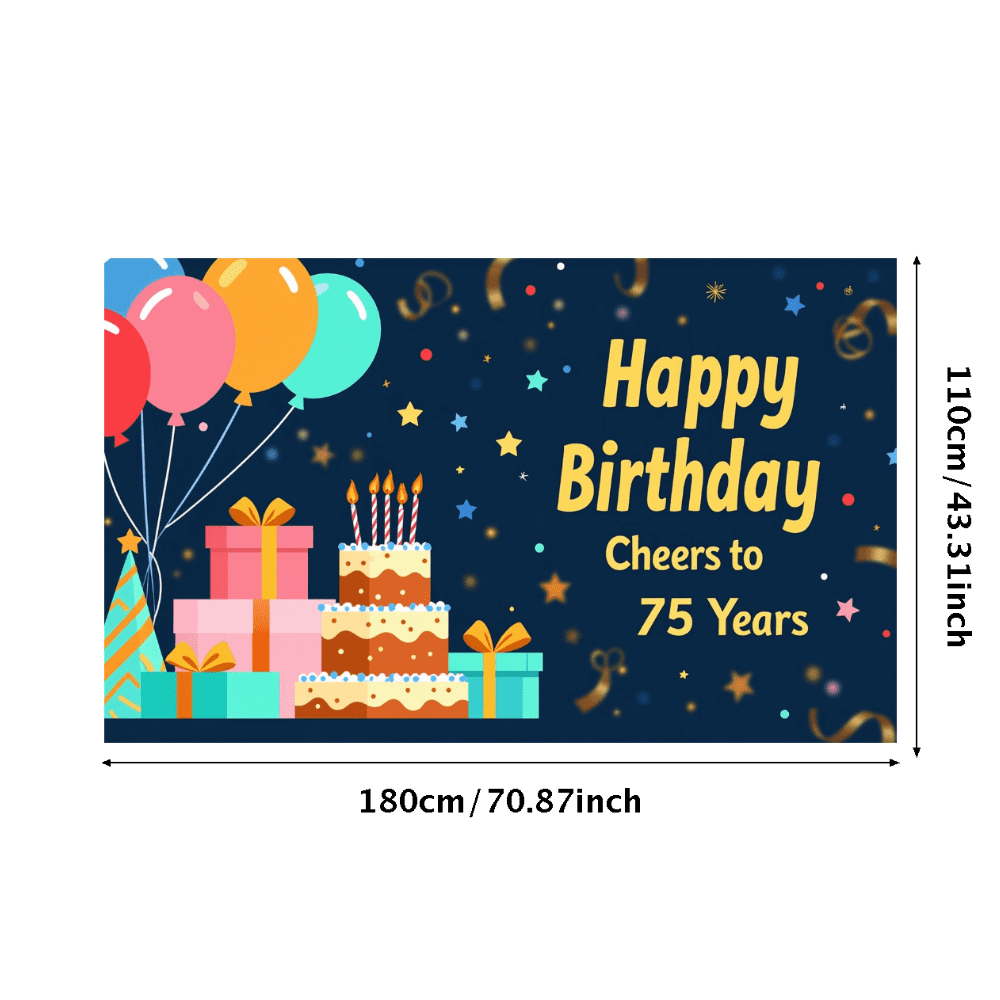 LUUFILx Pixel Style Happy Birthday Banner with Party Hat Cake Design ...
