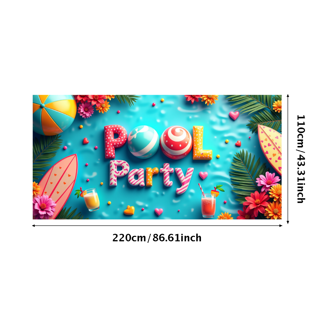 LUUFILx Pool Party Photography Props Backdrop Beach Summer Outdoor ...