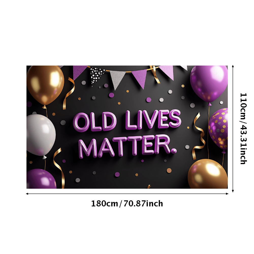 LUUFILx Purple Themed Party Banner with Iconic Flags and Big Bold Old ...