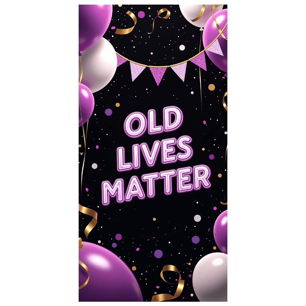 LUUFILx Purple Themed Party Banner with Iconic Flags and Big Bold Old ...