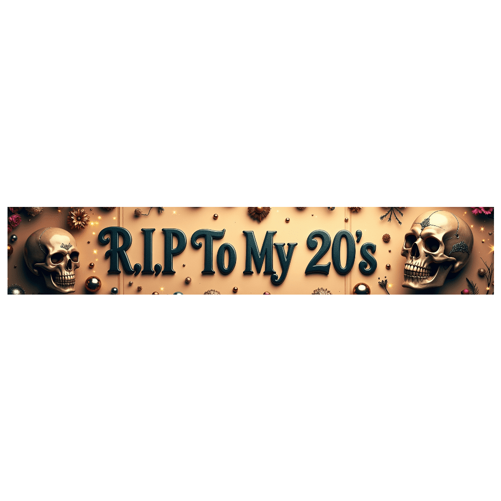 LUUFILx RIP To My 20's Celebration Banner Skulls Party Decoration ...