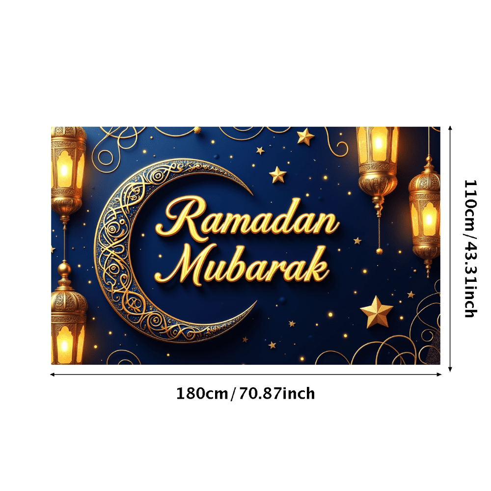 LUUFILx Ramadan Mubarak Lantern Background Banner Celebration Eid ...