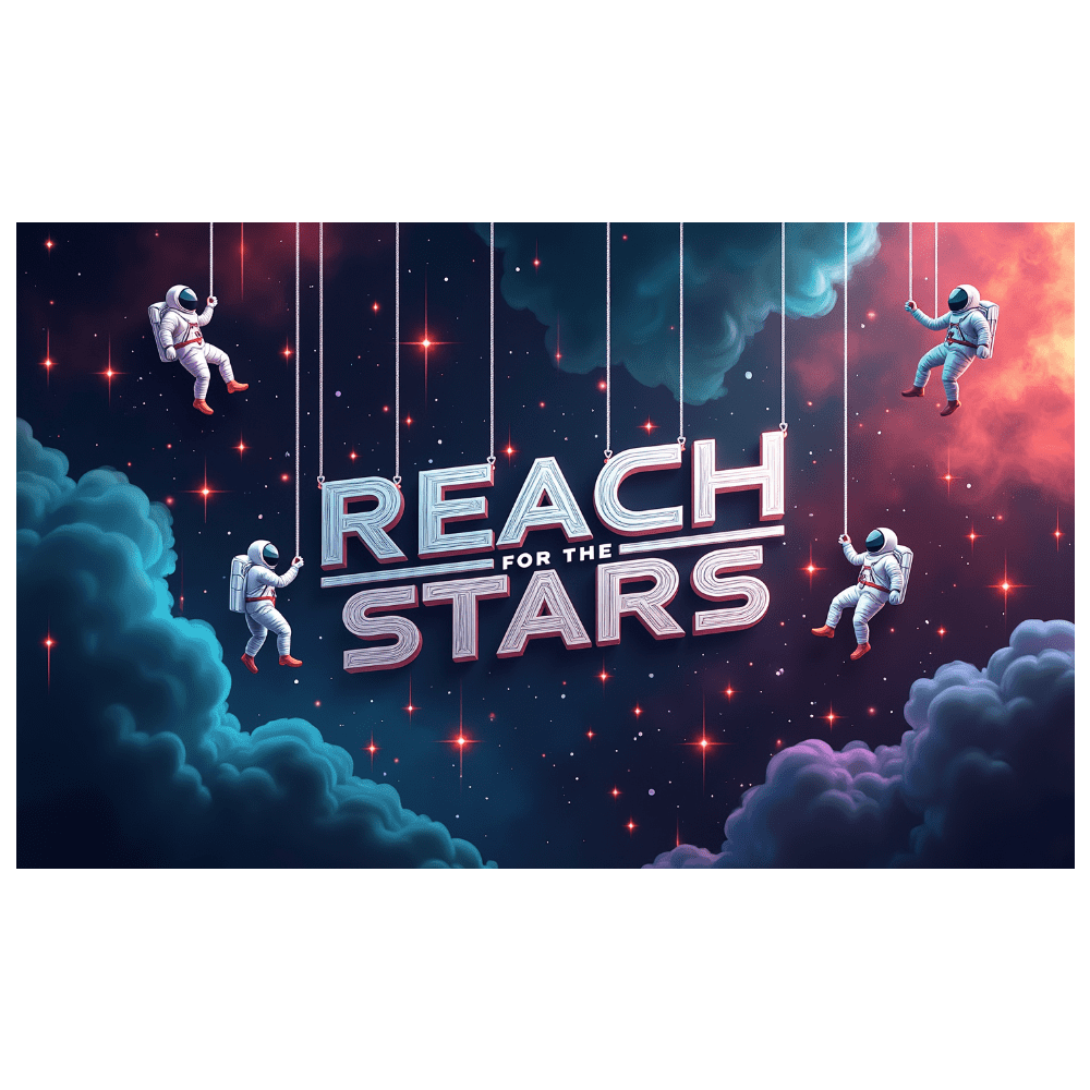 LUUFILx Reach for the Stars Cosmic Space Astronaut Banner Party ...