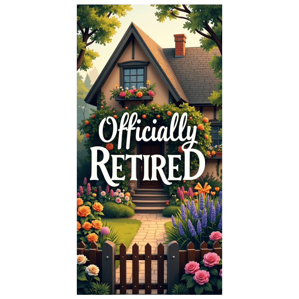 LUUFILx Retirement Banner Officially Retired Garden Decor Party ...