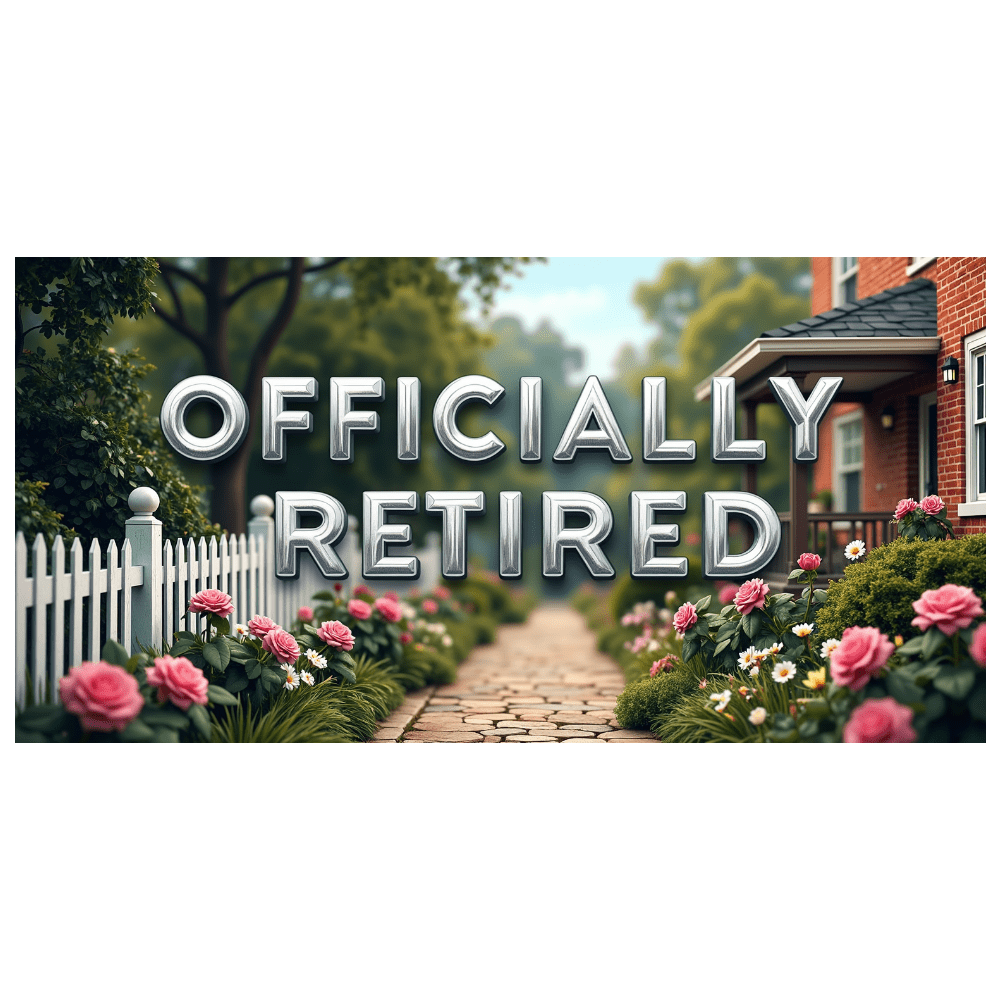 LUUFILx Retirement Banner Officially Retired Garden Decor Party ...