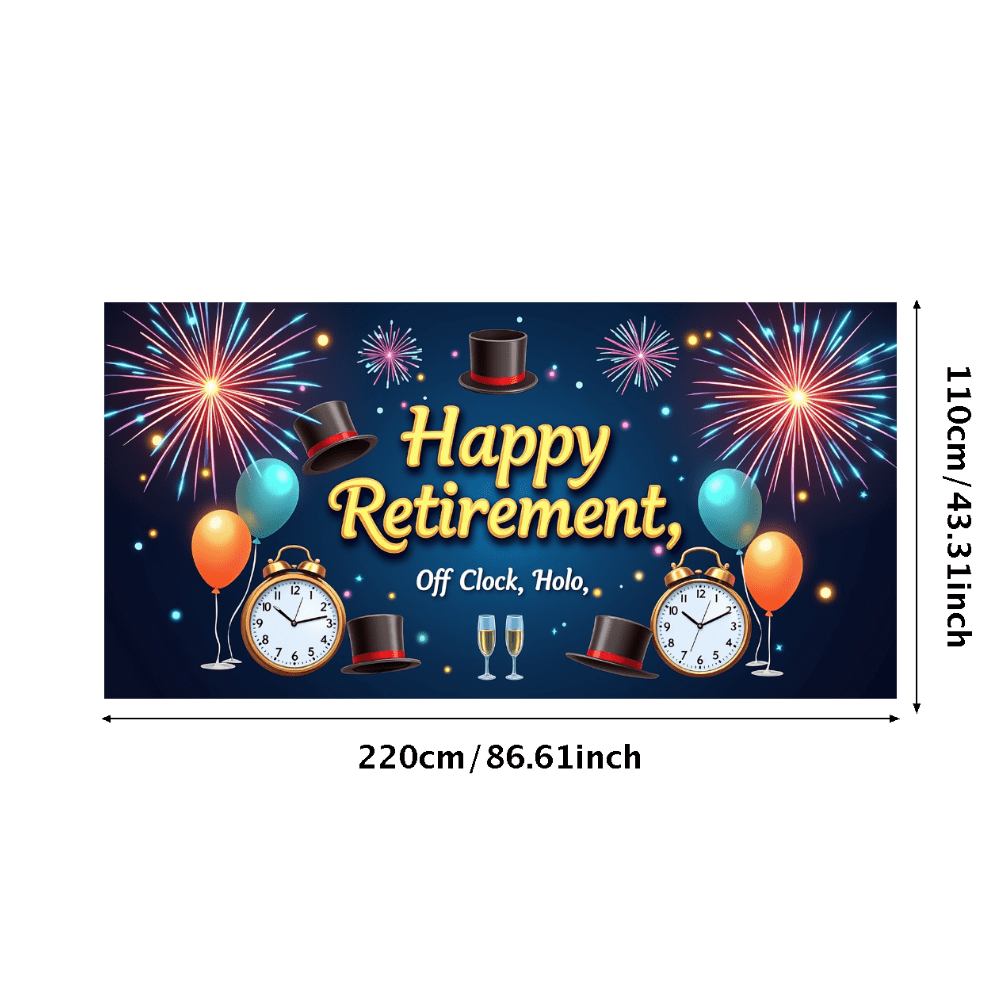 LUUFILx Retirement Celebration Backdrop Banner Party Supplies ...
