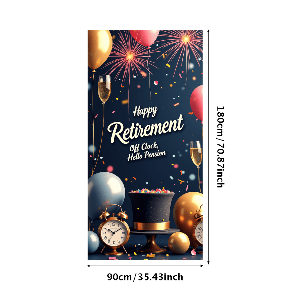 LUUFILx Retirement Celebration Backdrop Banner Party Supplies ...