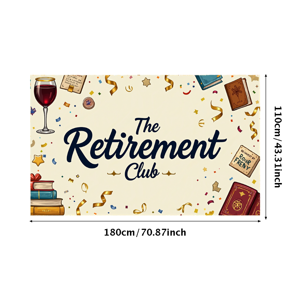 LUUFILx Retirement Club Backdrop Banner Celebration Event Decoration ...