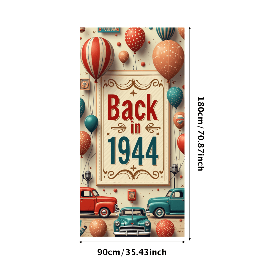 LUUFILx Retro 1944 Backdrop Banner Vintage Cars and Balloons Background ...