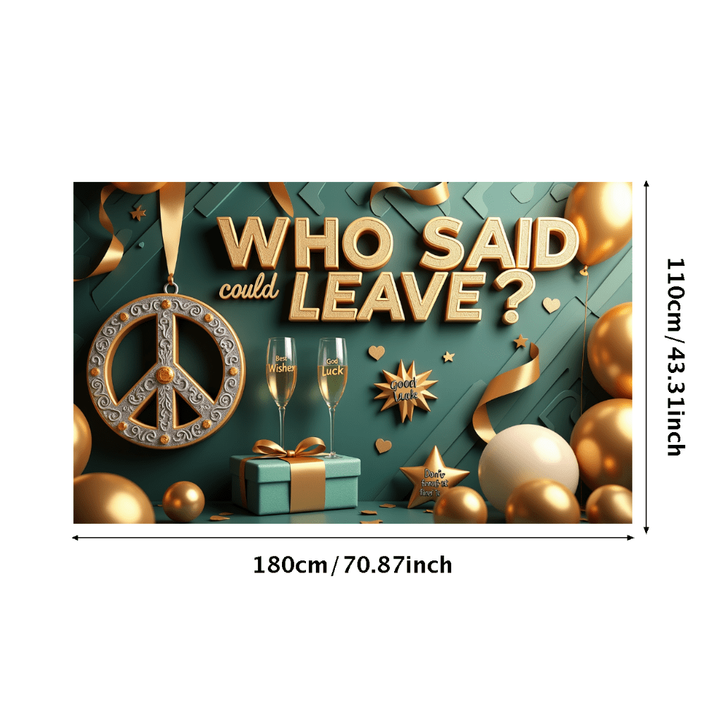 LUUFILx Retro Style Peace Sign Themed Banner Party Decorations with ...