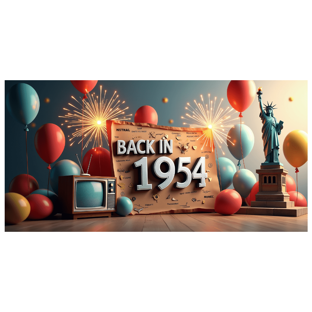 LUUFILx Retro Themed Backdrop Banner with Statue of Liberty TV and ...