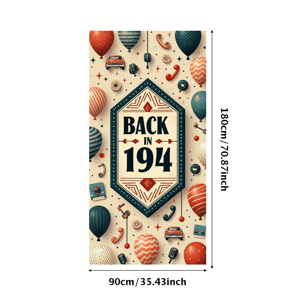 LUUFILx Retro Themed Party Backdrop Photo Booth 1940s Decoration Banner ...