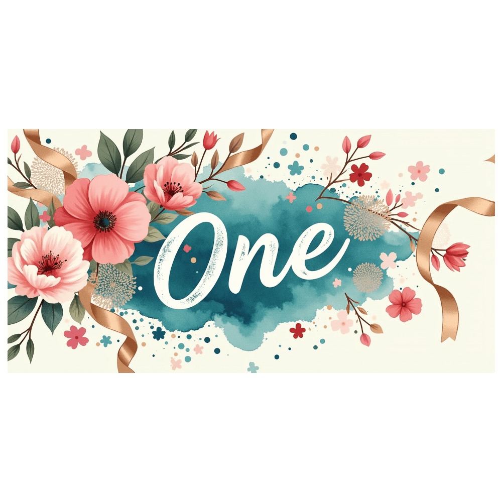 LUUFILx Rustic Burlap Banner with One Lettering Pink Floral Decor ...