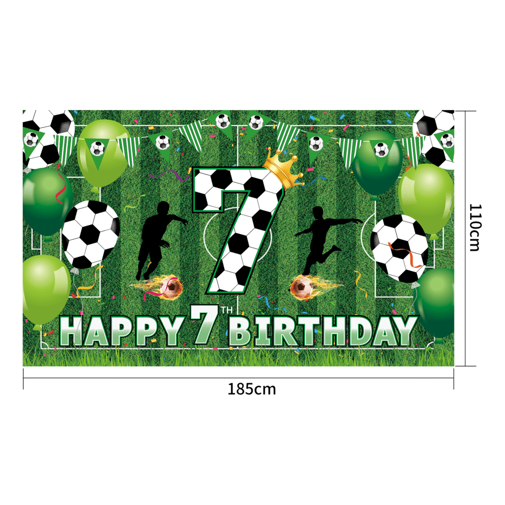 LUUFILx Soccer Birthday Party Backdrop Football Soccer Theme Birthday ...
