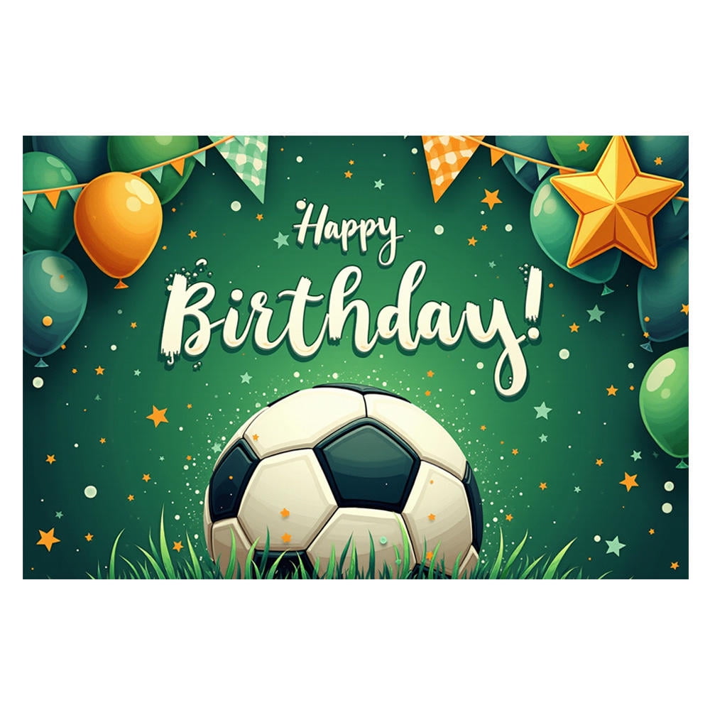 LUUFILx Soccer Birthday Party Backdrop Football Soccer Theme Birthday ...