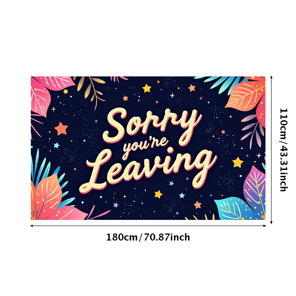 LUUFILx Sorry You Are Leaving Banner Backdrop Decorations Farewell ...