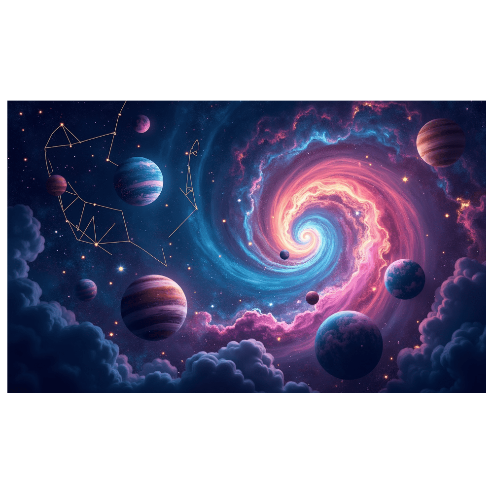 LUUFILx Space Galaxy Astronaut Backdrop Banner for Outer Space Party ...