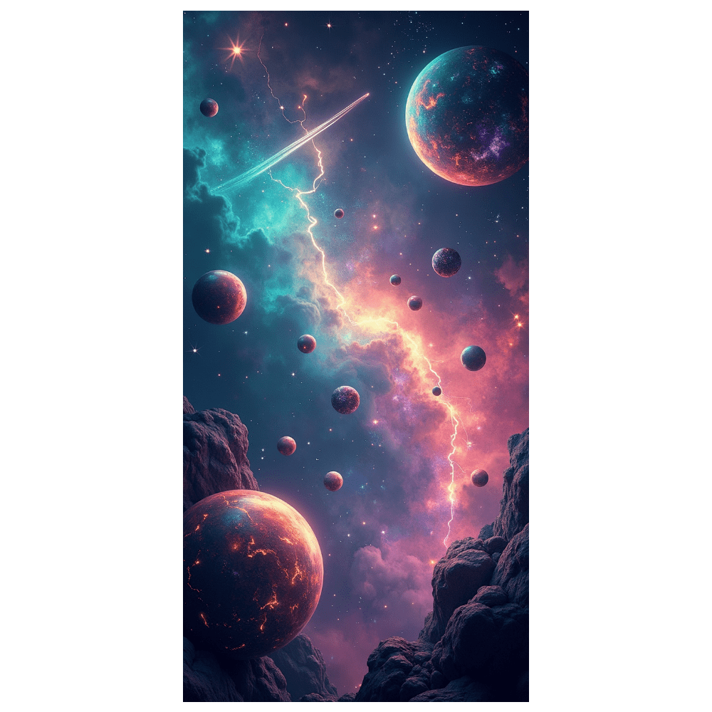LUUFILx Space Theme Banner Cosmic Backdrop Galaxy Printed Background ...