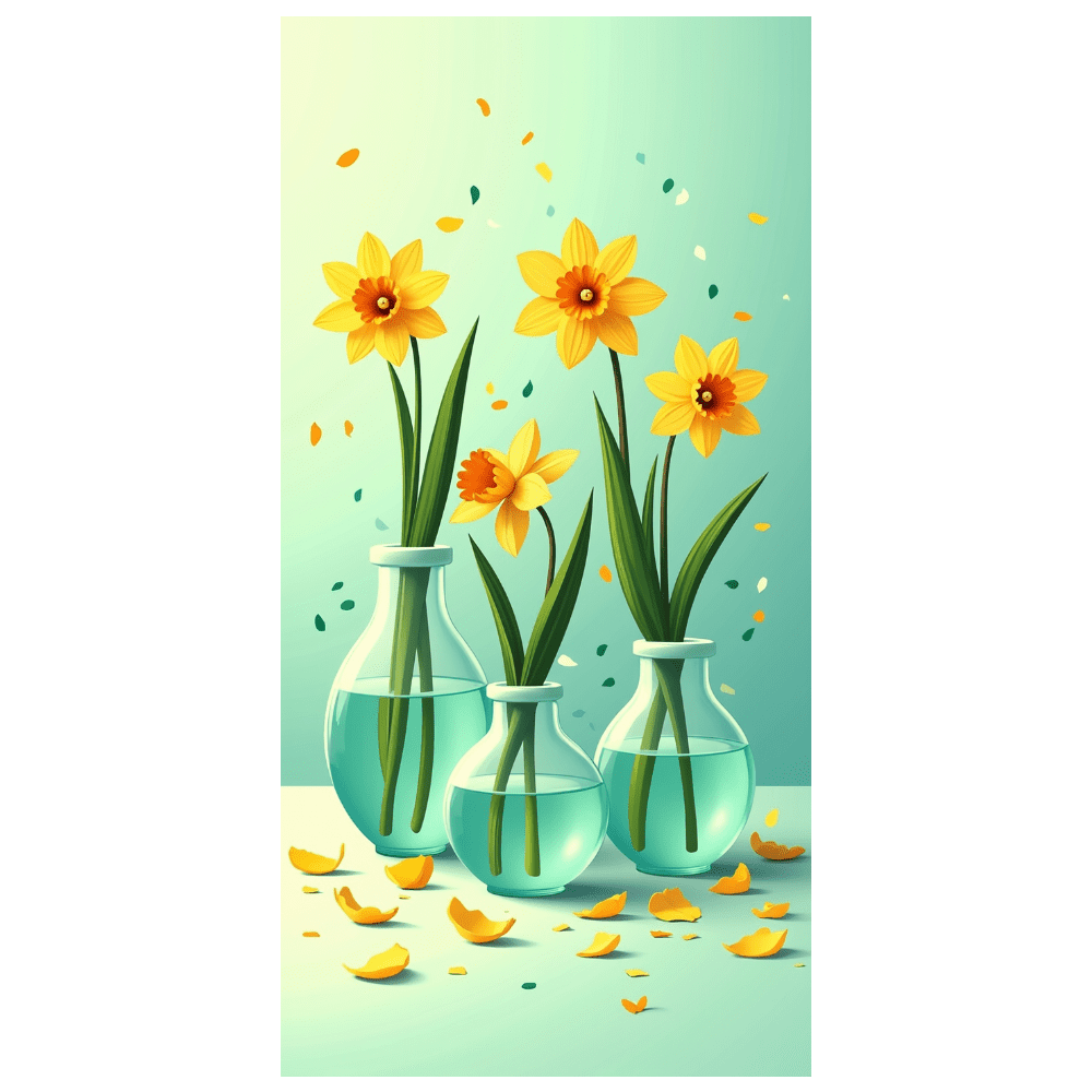 LUUFILx Spring Themed Daffodil Flowers Background Banner Party ...