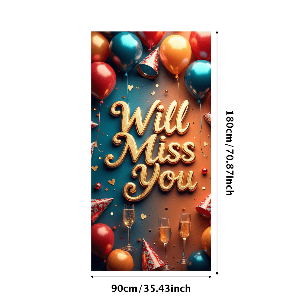 LUUFILx Starry Night We Will Miss You Backdrop Farewell Banner Event ...