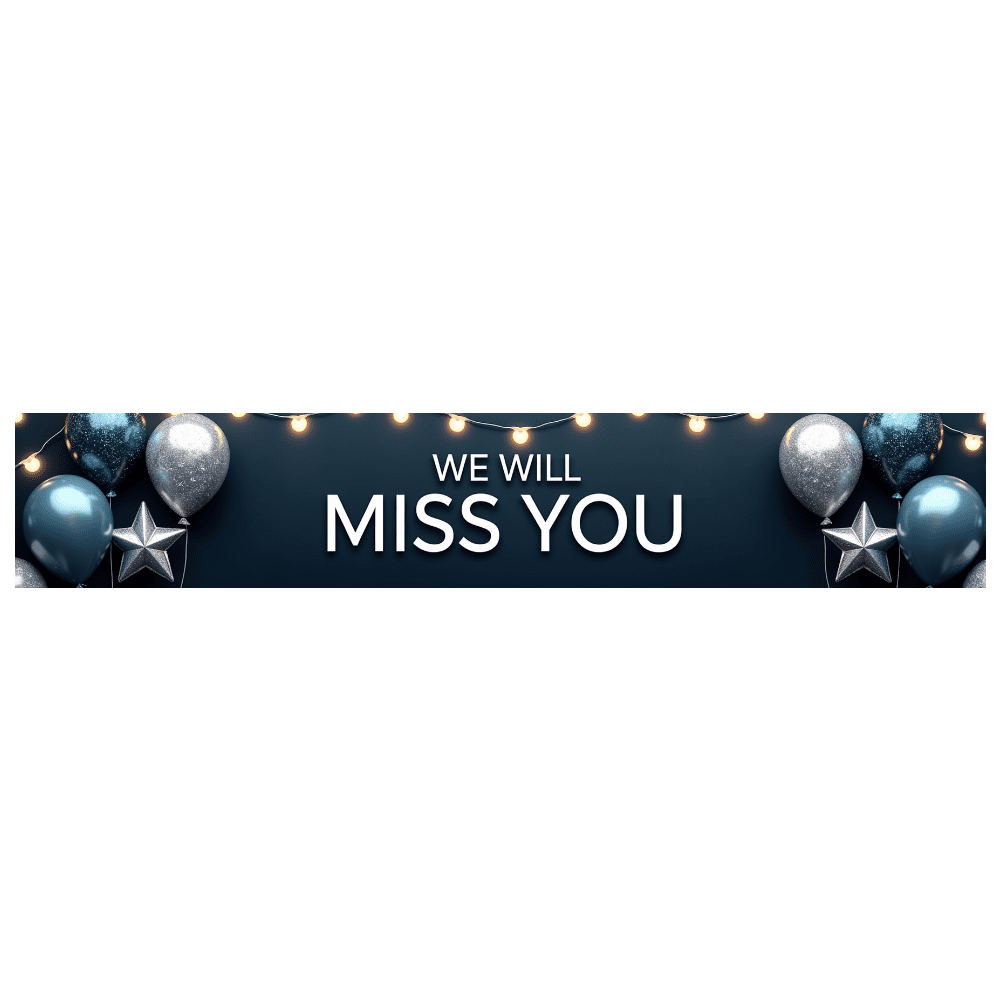 LUUFILx Starry Night We Will Miss You Backdrop Farewell Banner Event ...