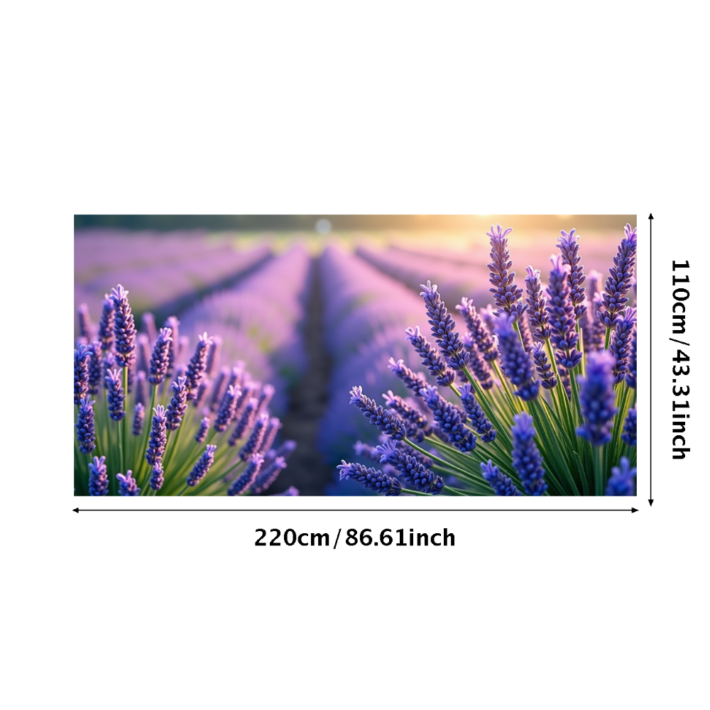 LUUFILx Sunset Inspired Lavender Field Background Banner Party ...