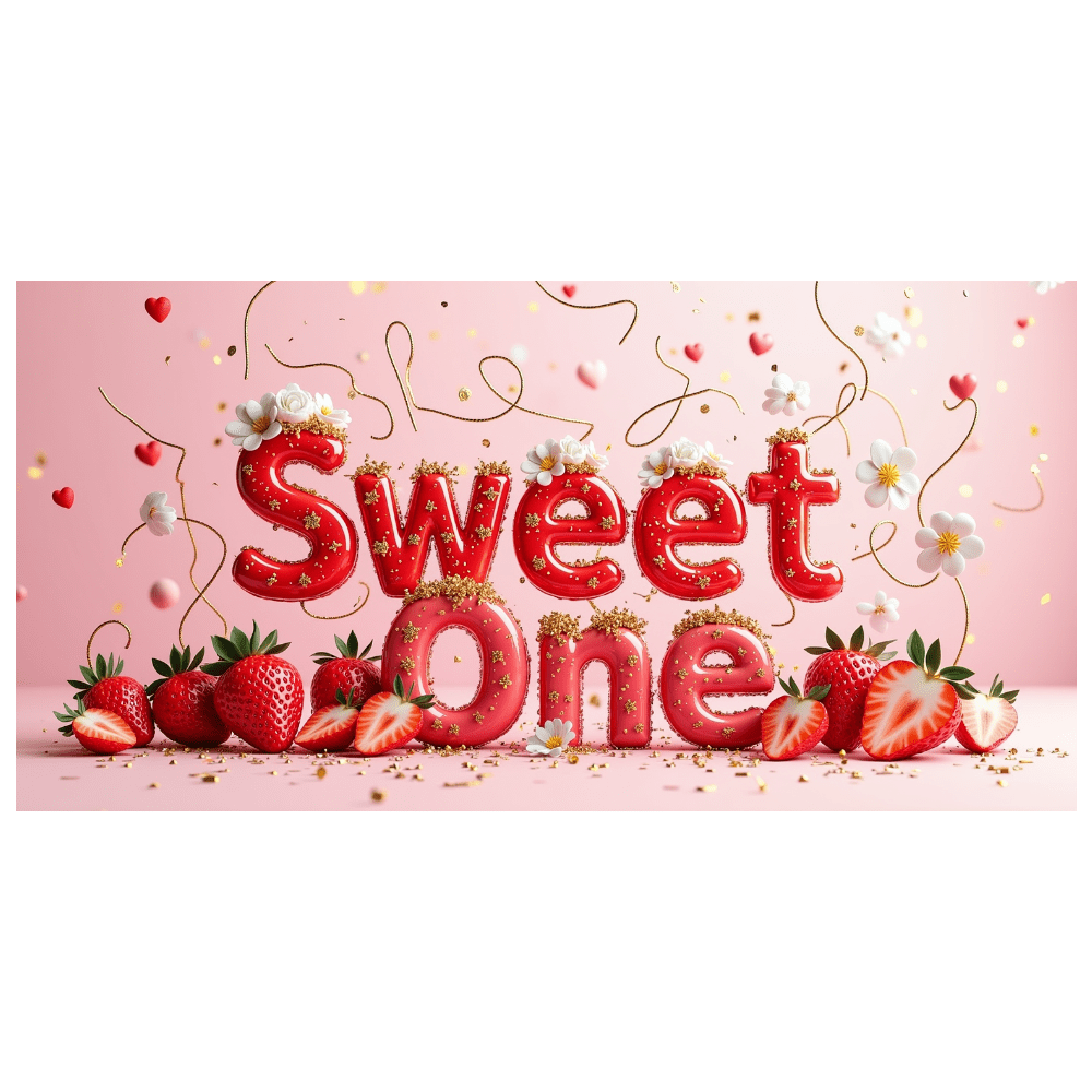 LUUFILx Sweet One Strawberry Themed Backdrop Party Supplies Photography ...