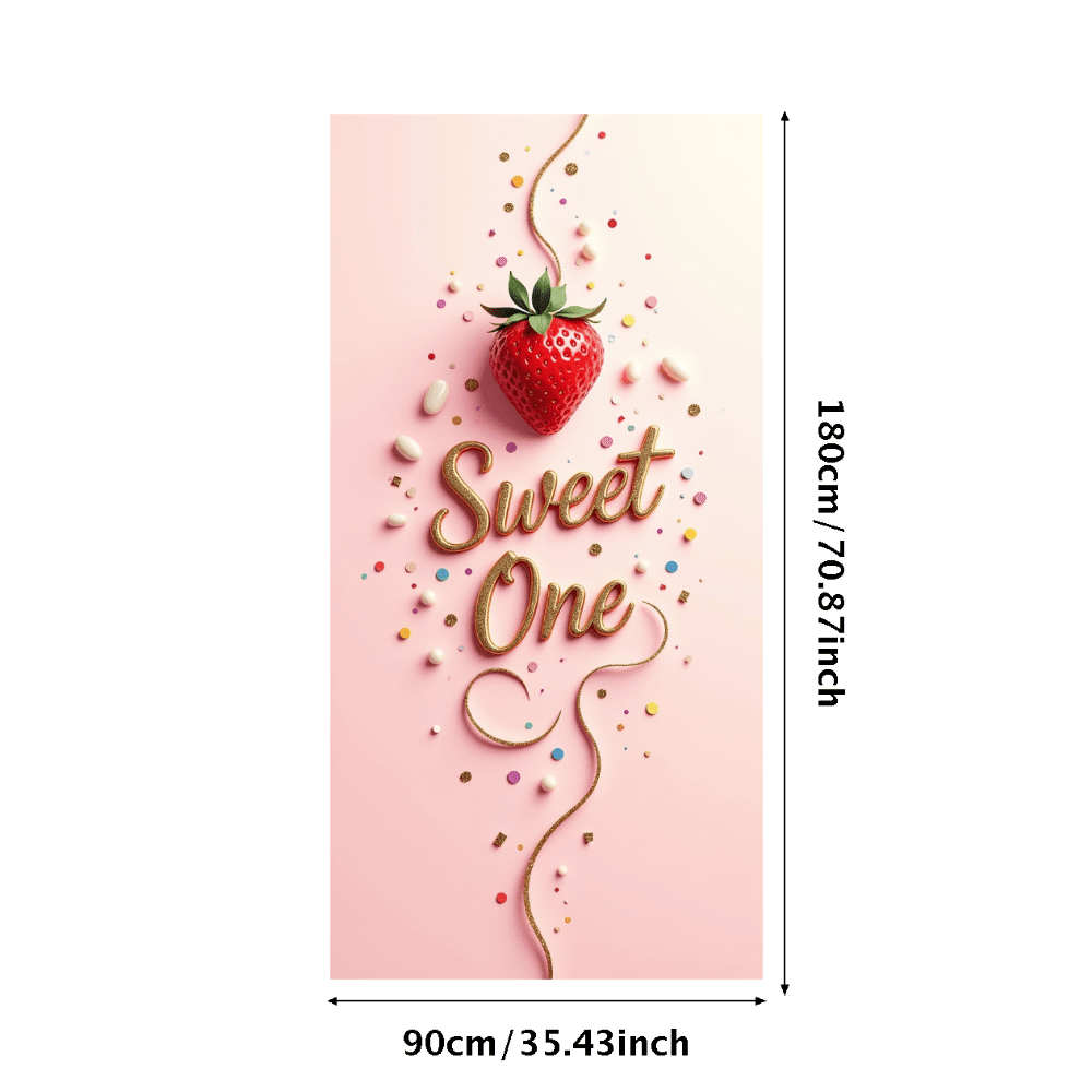 LUUFILx Sweet One Strawberry Themed Backdrop Party Supplies Photography ...