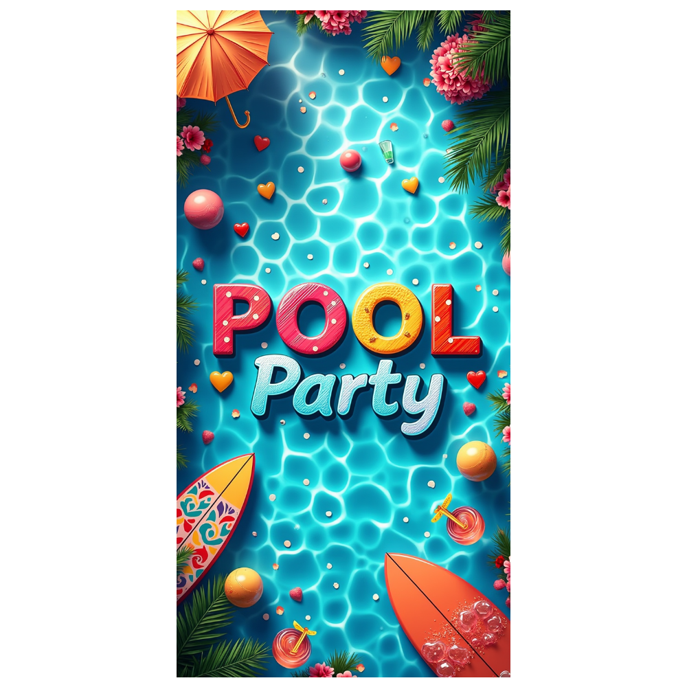 LUUFILx Swimming Pool Party Backdrop Summer Party Background Banner for ...