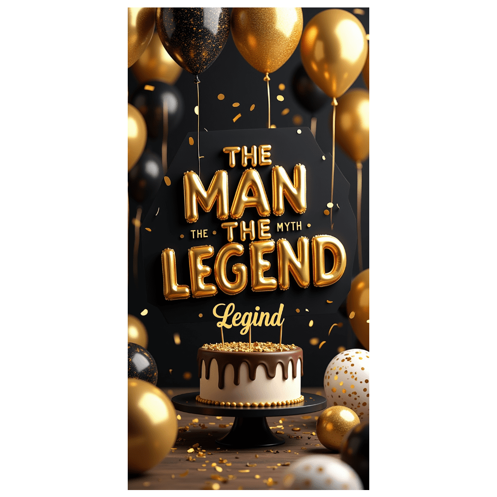 LUUFILx The Man The Myth The Legend Backdrop Party Balloon Decorations ...