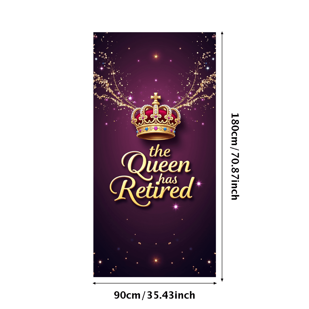 LUUFILx The Queen Has Retired Banner Retirement Party Supplies Event ...