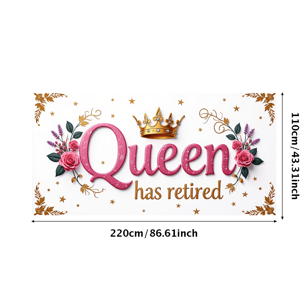 LUUFILx The Queen Has Retired Banner Retirement Party Supplies Event ...