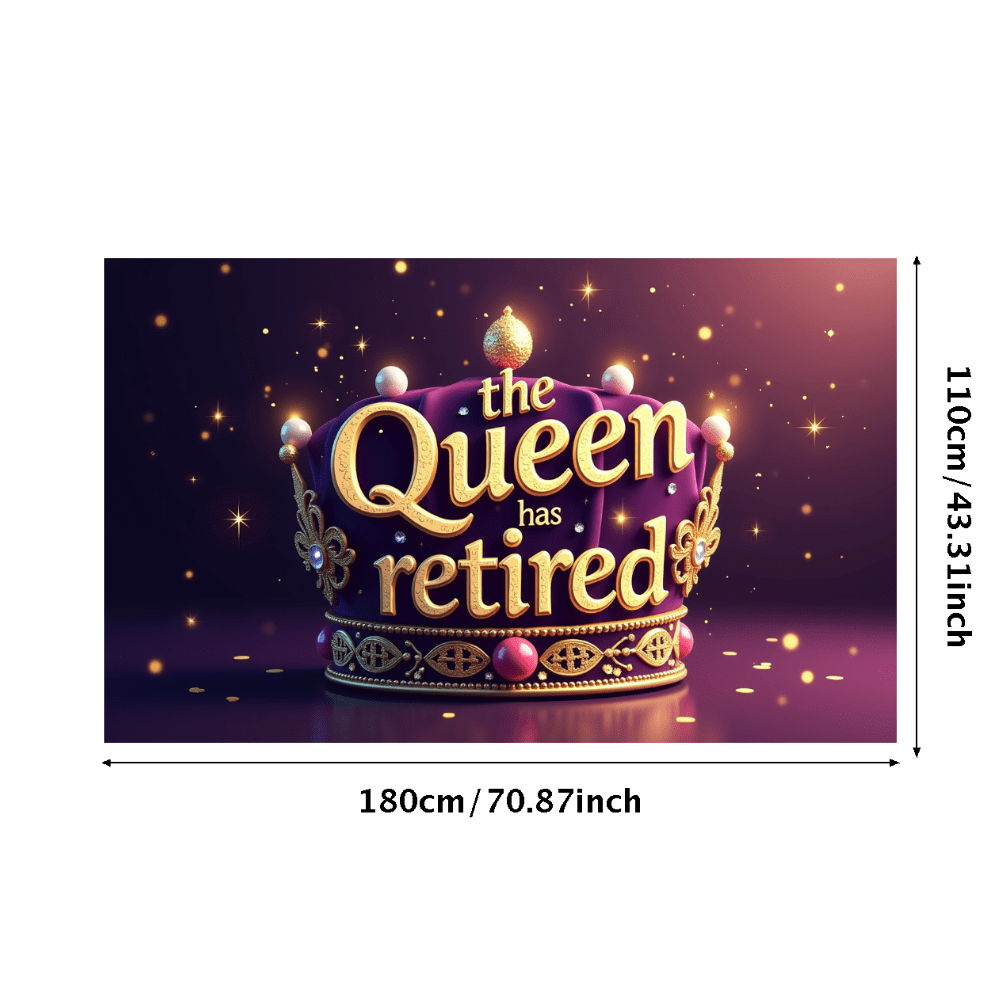 LUUFILx The Queen Has Retired Banner Retirement Party Supplies Event ...