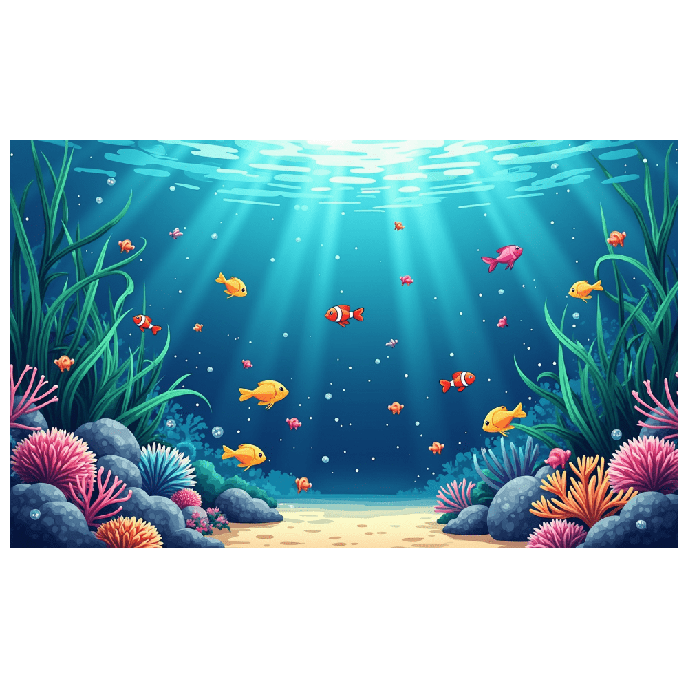 LUUFILx Underwater Scene Backdrop Ocean Theme Banner Party Decorations ...