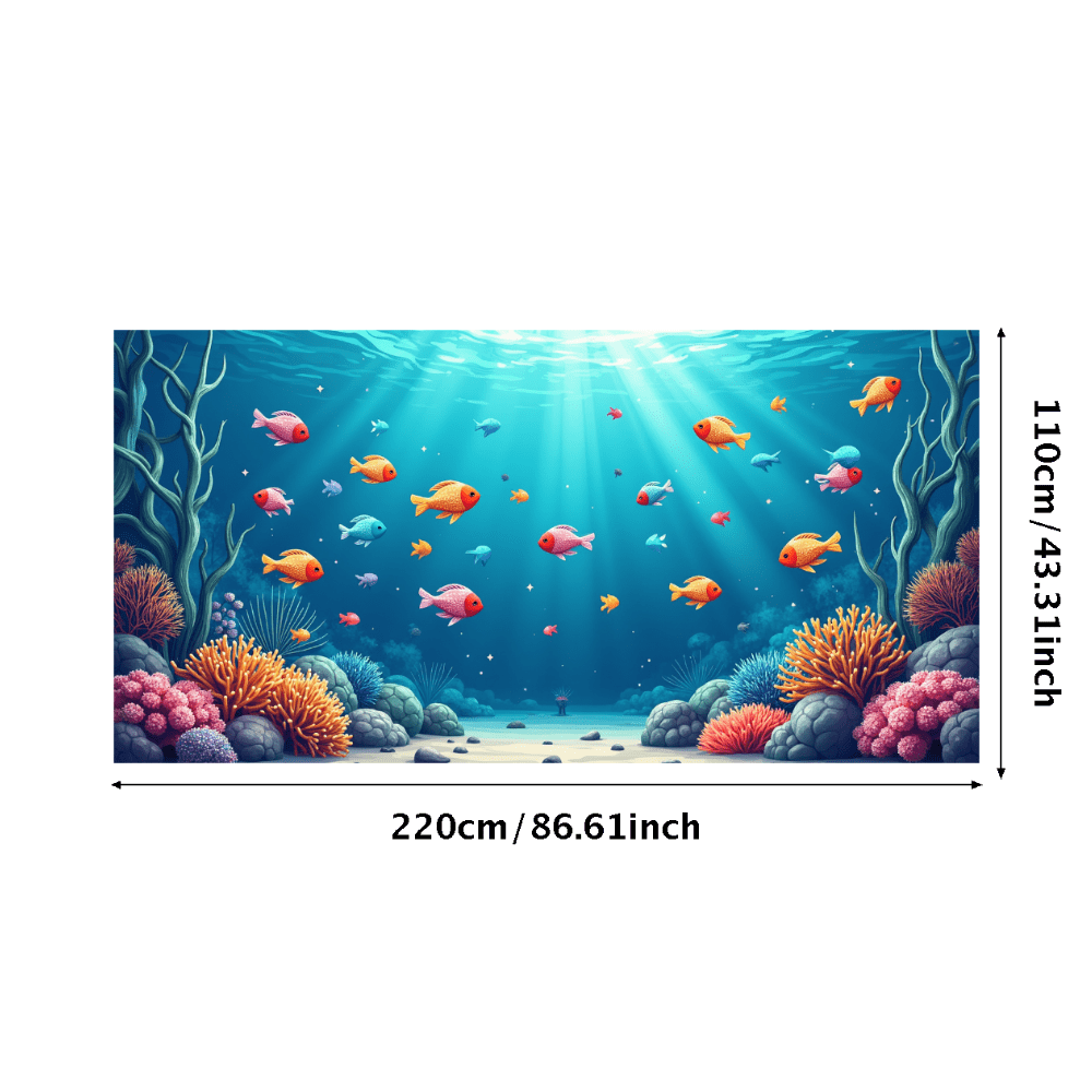 LUUFILx Underwater Sea Life Coral Reef Backdrop Ocean Theme Banner ...