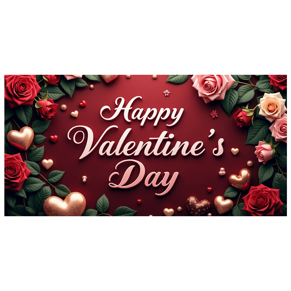 LUUFILx Valentine's Day Celebration Backdrop Heart Decorations Photography Props Romantic Party ...