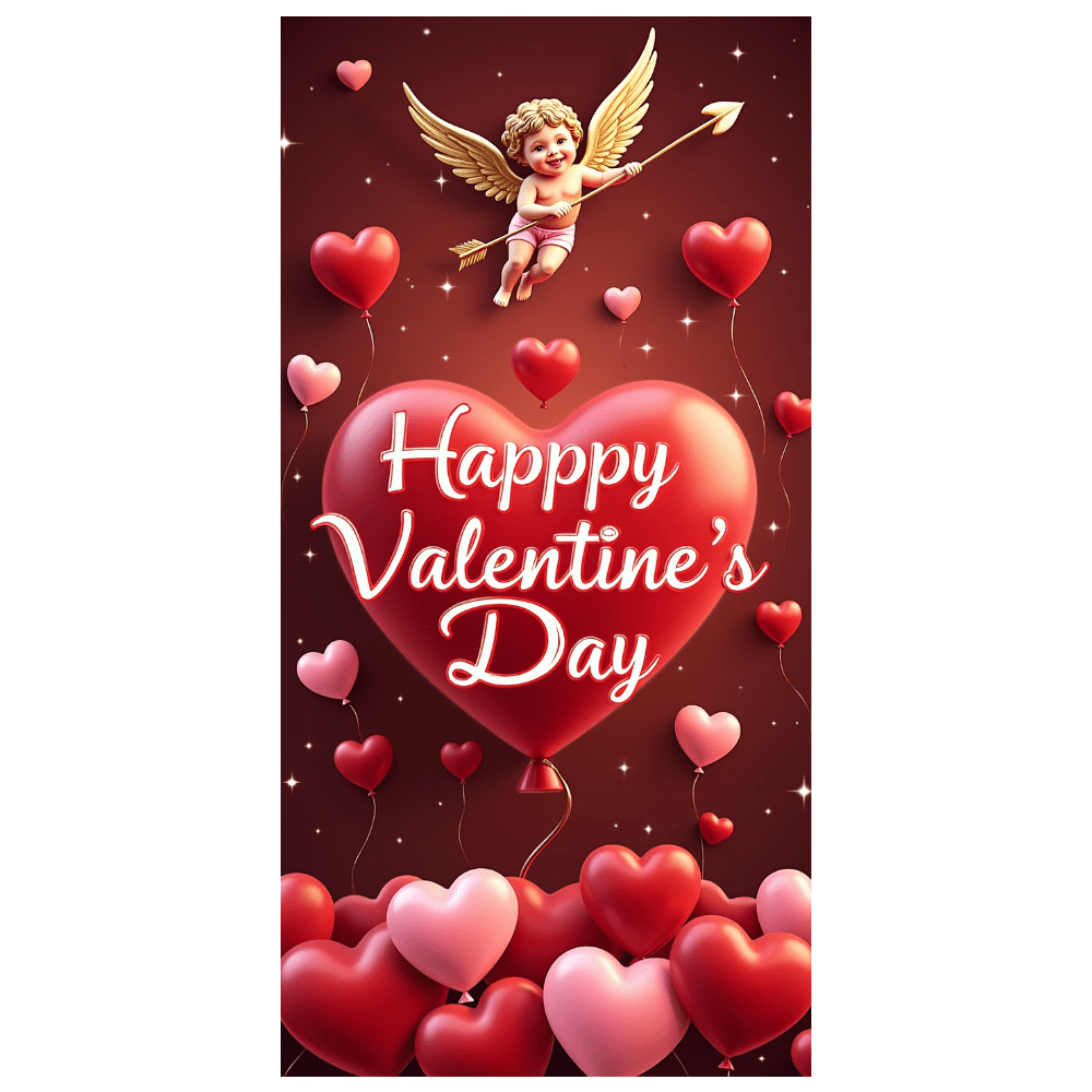 LUUFILx Valentine's Day Decoration Hanging Love Cupid Balloons Romantic ...