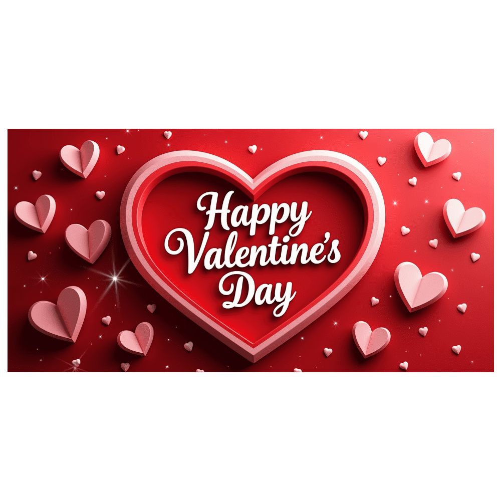 LUUFILx Valentine's Day Love Backdrop Cupid Heart Banner Wedding Party ...